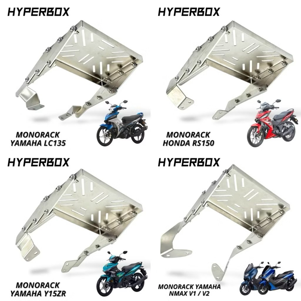 (STAINLESS STEEL) (HYPERBOX)100%HEAVY DUTY TEBAL MONORACK LIPAT Y15ZR ...