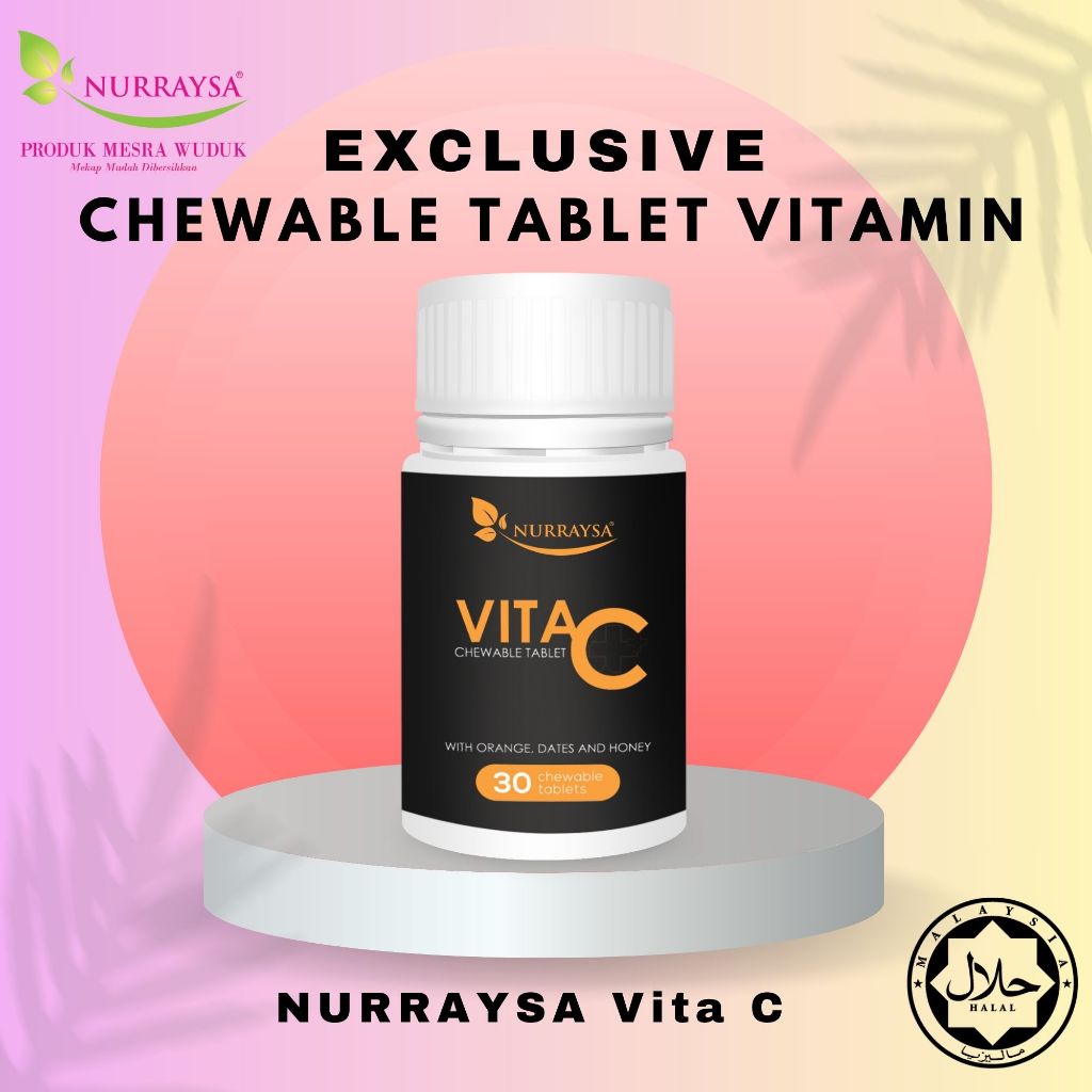 NURRAYSA Vita C Chewable Tablet Vitamin Kulit Cantik Vit c Kanak-Kanak ...