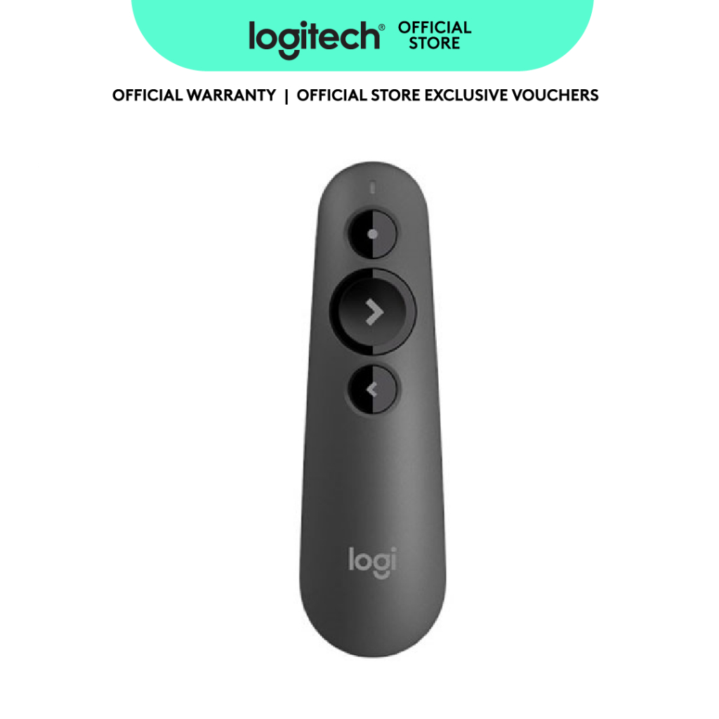 Logitech R500 Wireless Presentation Remote, 2.4 GHz and Bluetooth, USB ...