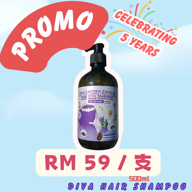 🔥OFFER🔥 DIVA CAFFEINE CONTROL HAIR LOSS SHAMPOO 500ML | Shopee Malaysia