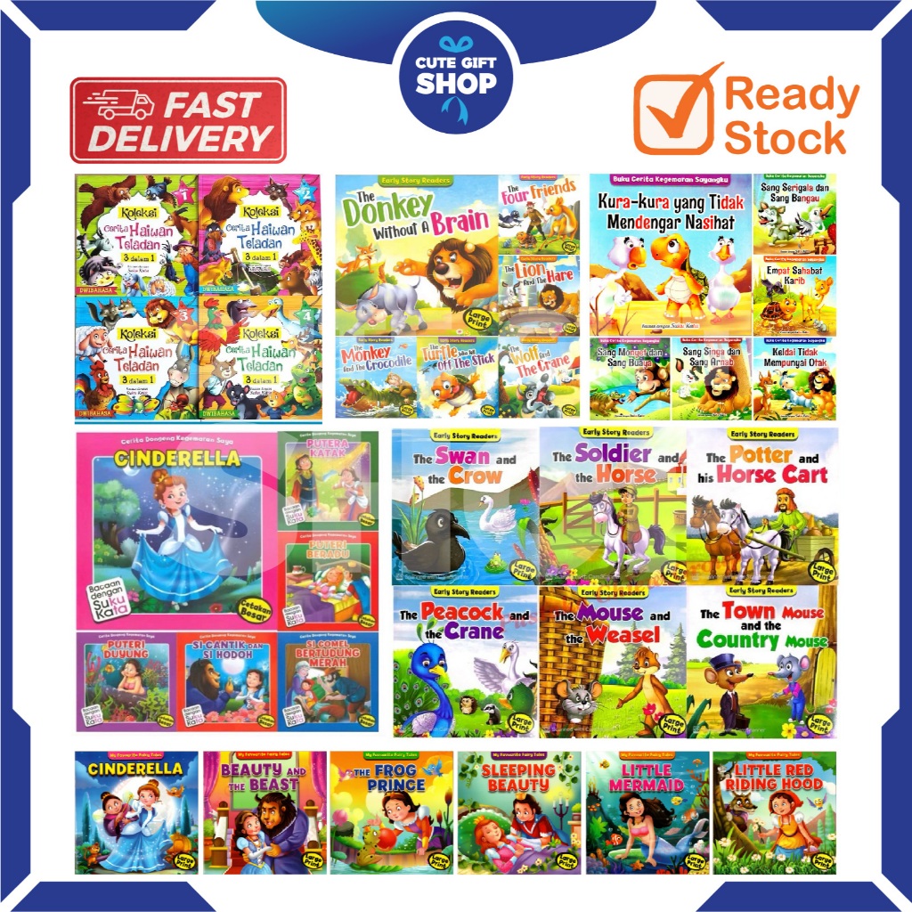 Buku Cerita Kegemaran Sayangku Kanak Kanak Tadika Preschool Suku Kata ...