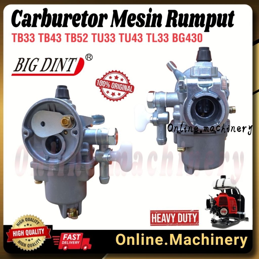 Carburetor 21MM Mesin Rumput Ogawa BG430 BG430DT Mitsubishi TU43 TB43 TL43 TB52 TL52 Brush ...
