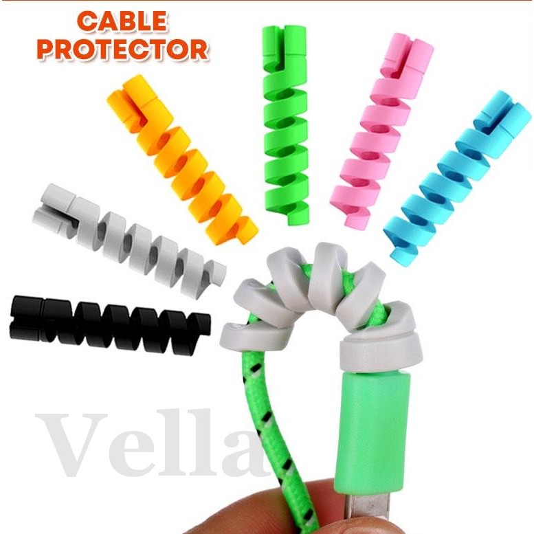 VELLA Cable Protector with Snug Grip Charger Wire Cord Saver Anti ...