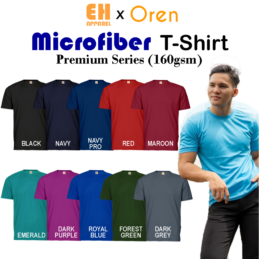 【QD04】Microfiber ROUNDNECK SHORT SLEEVE Shirt QD0402/QD0401/QD0405 ...