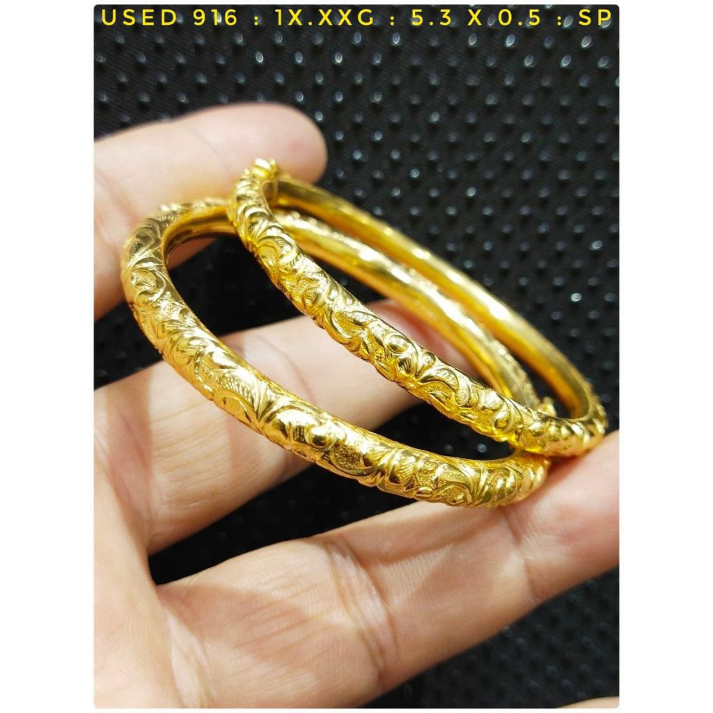 Bangle Used Emas 916. | Shopee Malaysia