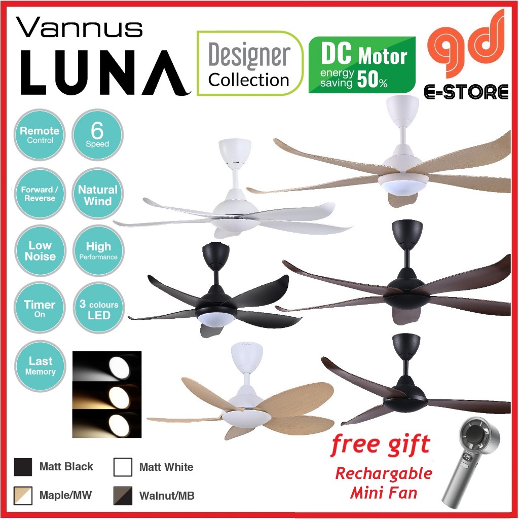 ALPHA Vannus - LUNA 5B 60 /56 / 40 / 46 / 36 Inch LED Light DC Motor ...