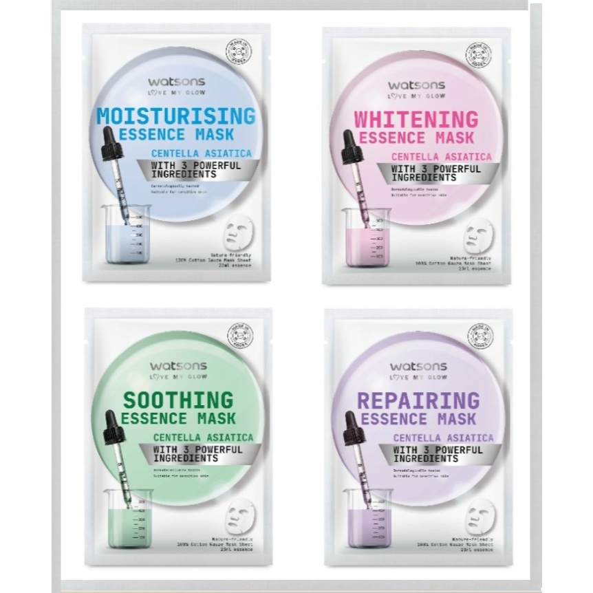WATSONS Essence Mask 23ml (Moisturising / Whitening / Repairing ...