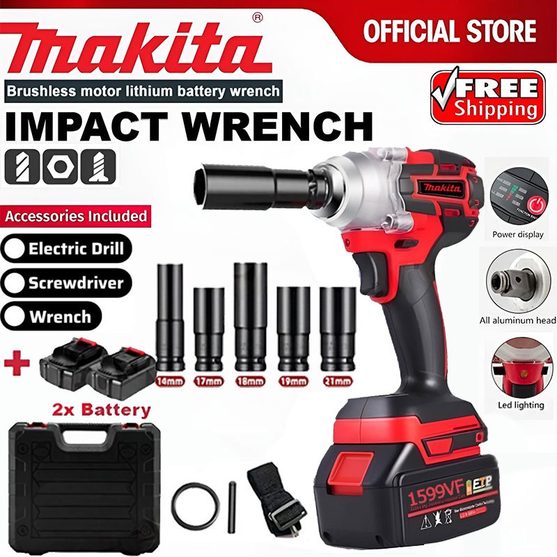 MAKITA Impact Wrench Torque Wrench Impact Gun Impact Drill Cordless ...