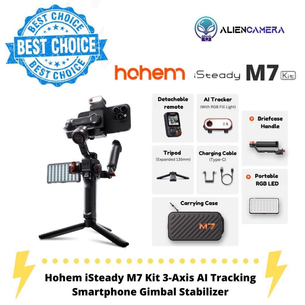 Hohem iSteady M7 Kit / M7 / M6 AI Sensor Mobile Phone AI Stabilizer 🌟Gimbal Viral Tiktok🌟 ...