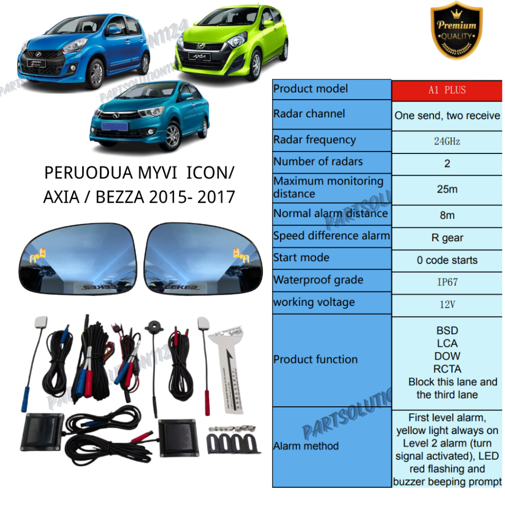 NEW PERODUA MYVI SIDE MIRROR (MYVI 2015-2017/AXIA/BEZZA) SIDE MIRROR ...