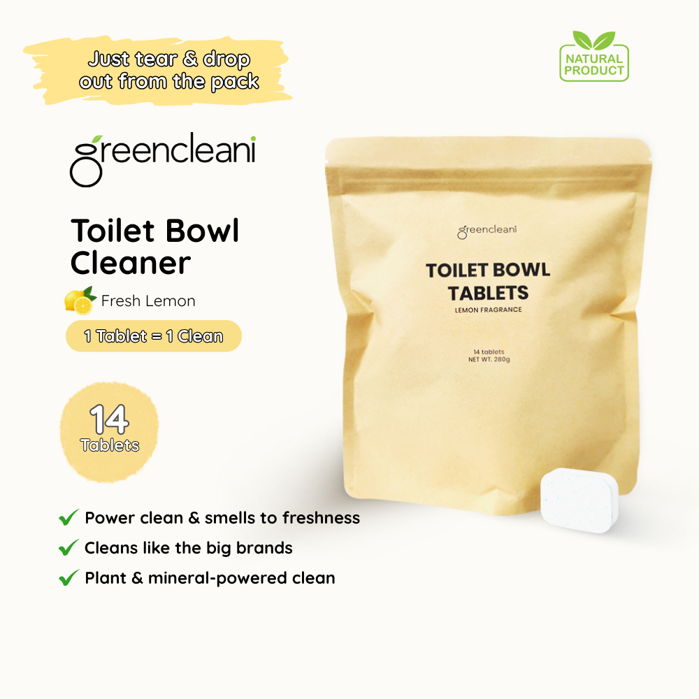 GREENCLEANI Toilet Bowl Cleaner Lemon – Natural, Gentle on Hands, Easy Clean, Action Clean ...