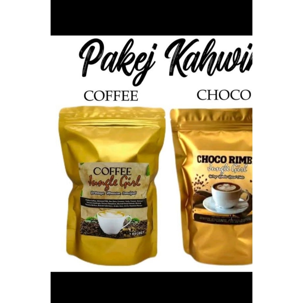 PAKEJ KAHWIN CHOCO COFFEE JUNGLE GIRL 7 SACHET 7 SACHET | Shopee Malaysia