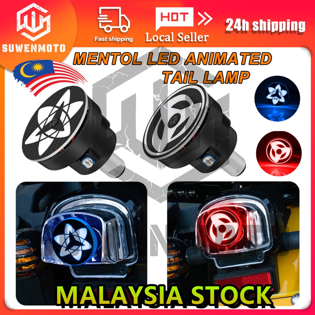 Motorcycle Led Flash Brake Light Rotating Belakang Tail Light Warning ...