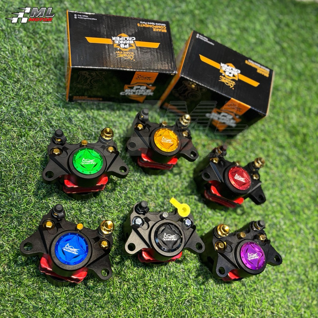 MAGIC BOY P8-II (MODEL P34) 2 PISTON BLACK VERSION FRONT/ REAR BRAKE ...