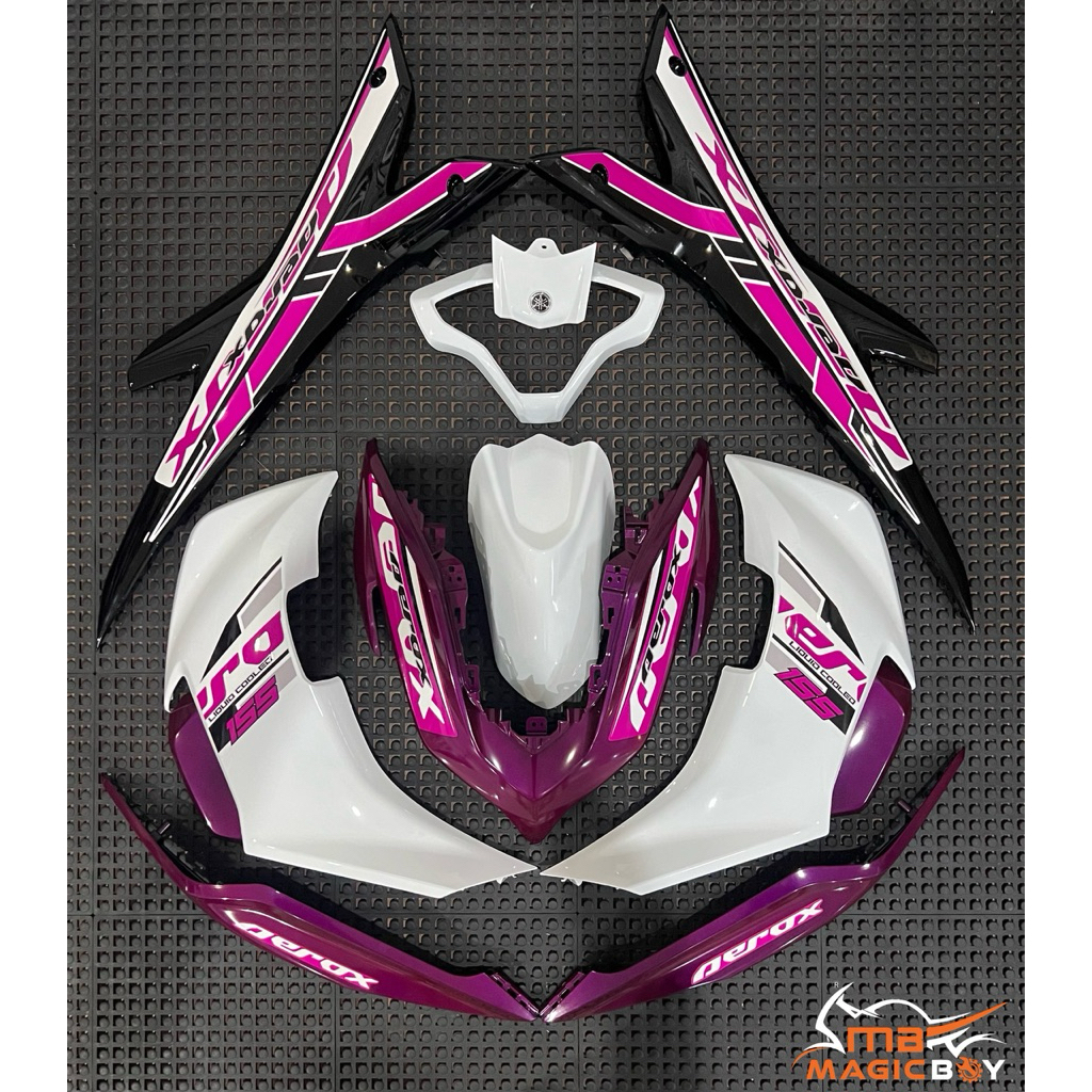 MAGIC BOY COVER SET CUSTOM YAMAHA NVX V2 AEROX PURPLE-WHITE 2025💜 ...