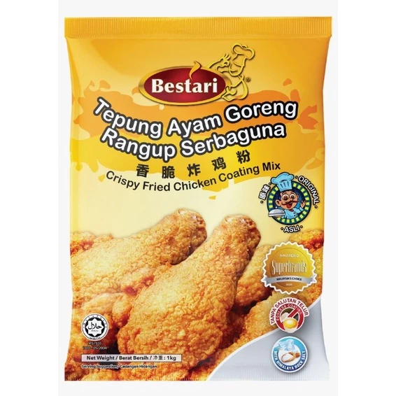BESTARI Tepung Goreng Ayam Perisa Asli | Fried Chicken Flour Original ...