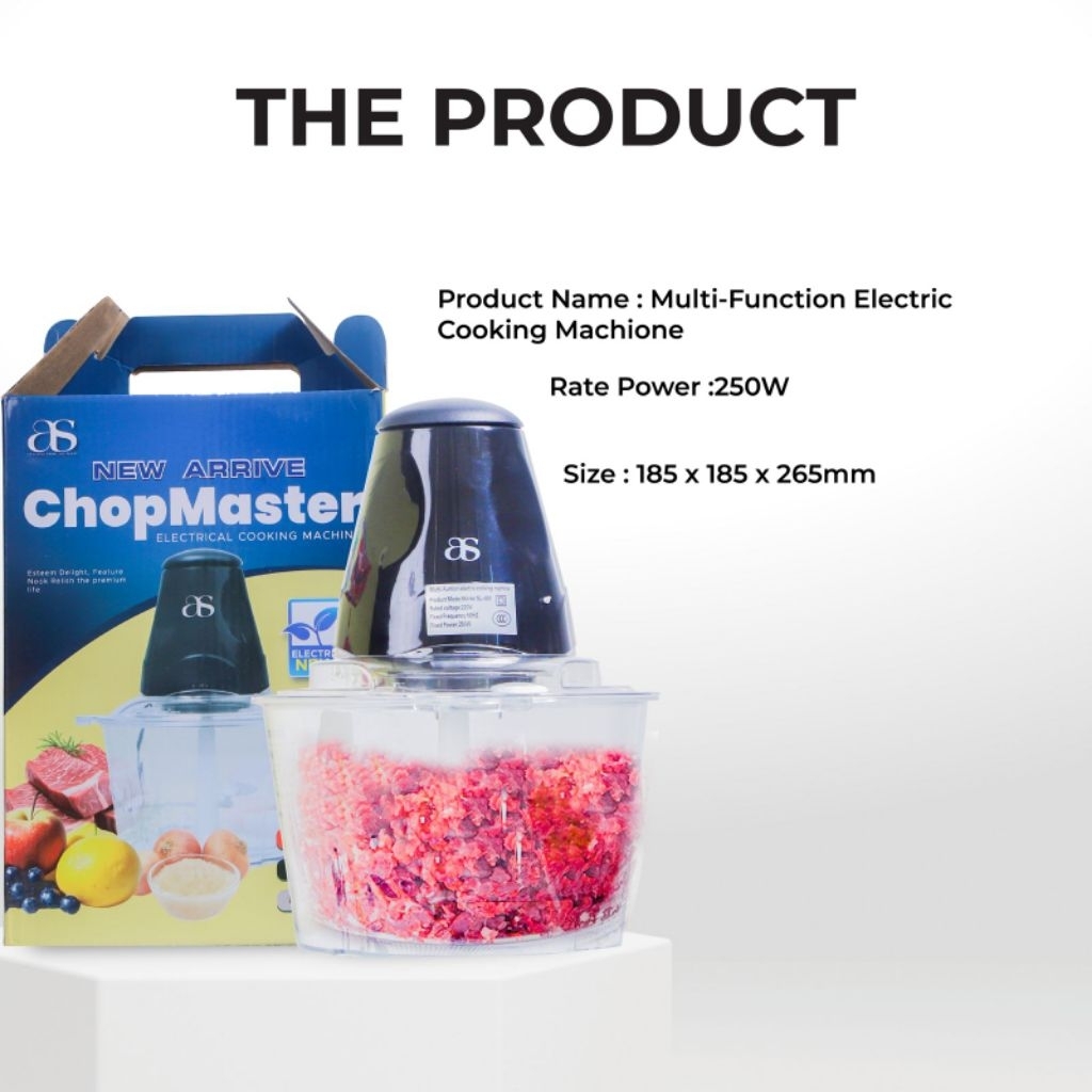 AS CHOP MASTER FOOD AND INGREDIENT ELECTRIC CHOPPER LARGE SIZE 2 LITRE ...