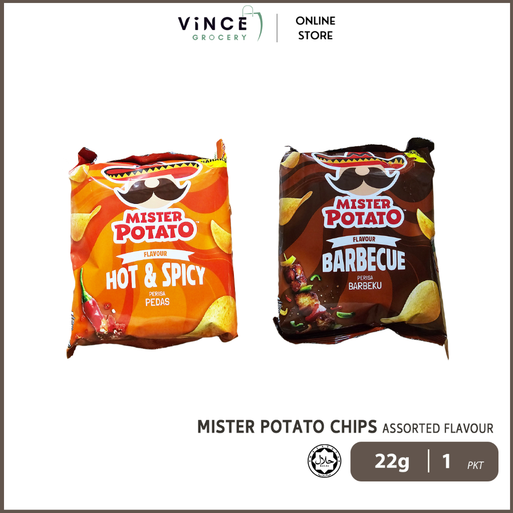 MISTER POTATO Chips (Hot & Spicy / Barbecue) | 22G | Shopee Malaysia