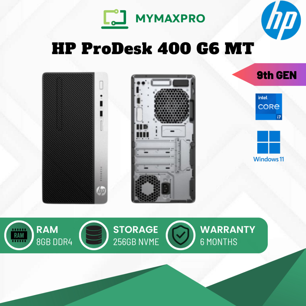 PC i7 HP ProDesk 400 G6 MT Intel Core i7 (9th Gen) / 8GB RAM / 256GB ...
