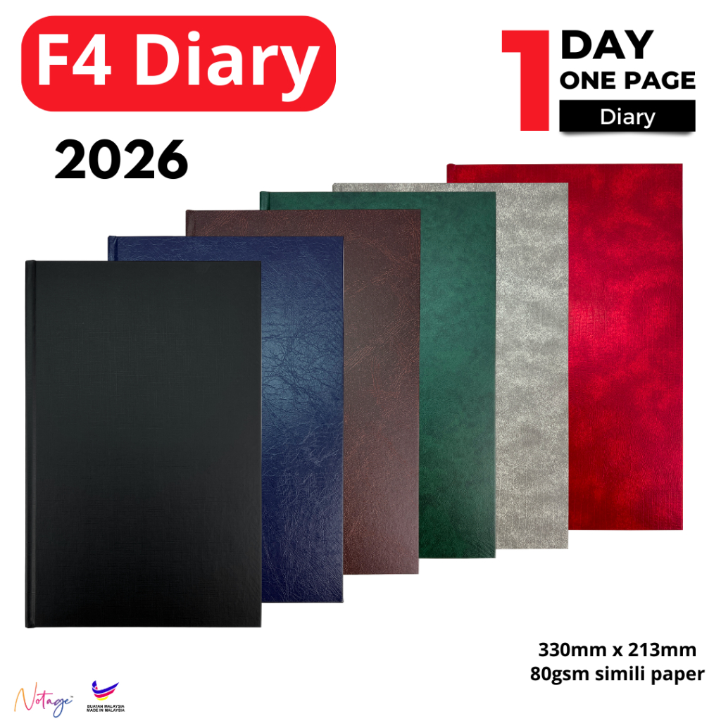 F4 Diari 2026 1 hari 1 Halaman Diari dengan senarai tugasan harian ...