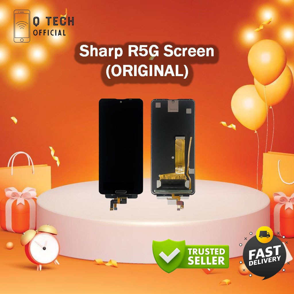 【Original Part】Sharp Aquos R5G LCD Screen + Touch Digitizer Genuine Display Replacement Set ...