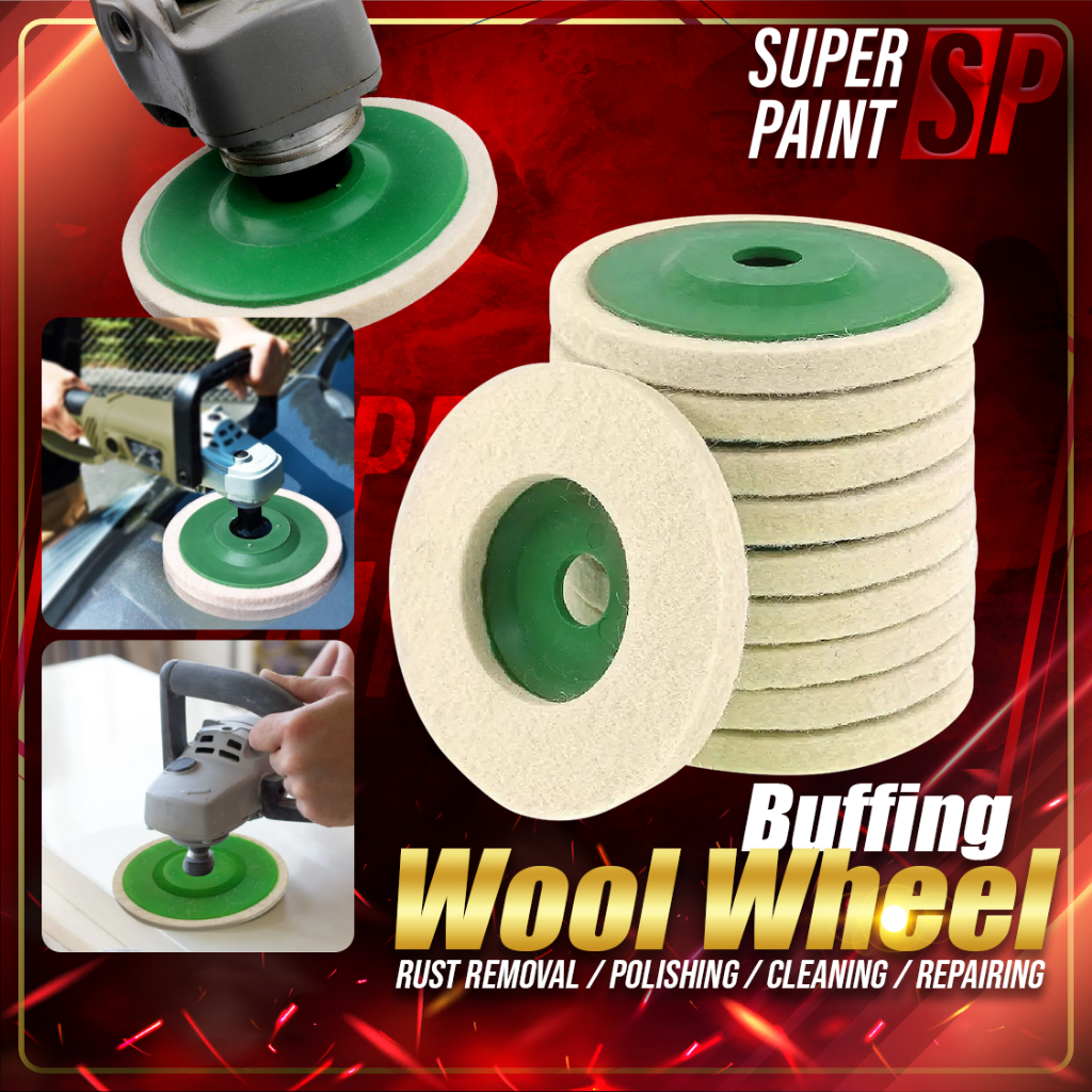 Wool Polishing Sponge Polishing Wool 4" 100mm Polish Pads Disc Span ...