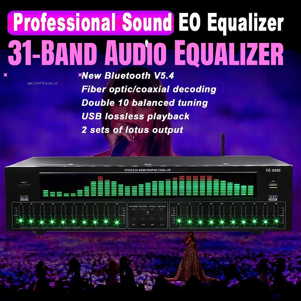 Sunbuck 31-Band Audio Equalizer, Stereo Graphics Equalizer, Audio ...