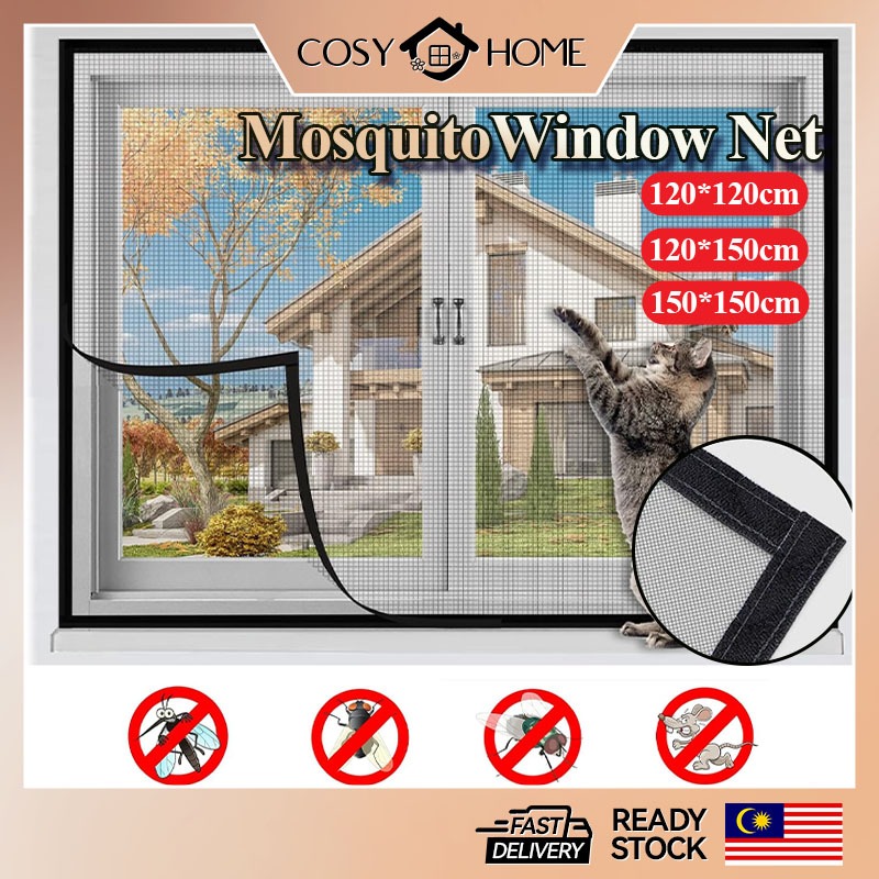 Anti-mosquito Window Screen Net Self-Adhesive Insect Proof Velcro ...