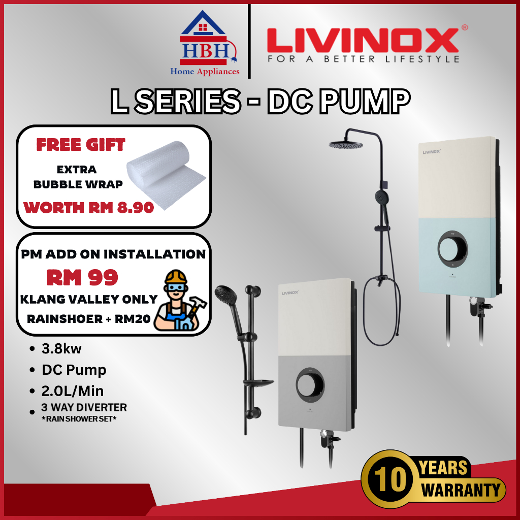 【New Model】Livinox | Water Heater | LS300 Series | 3.8kw | Rain Shower ...