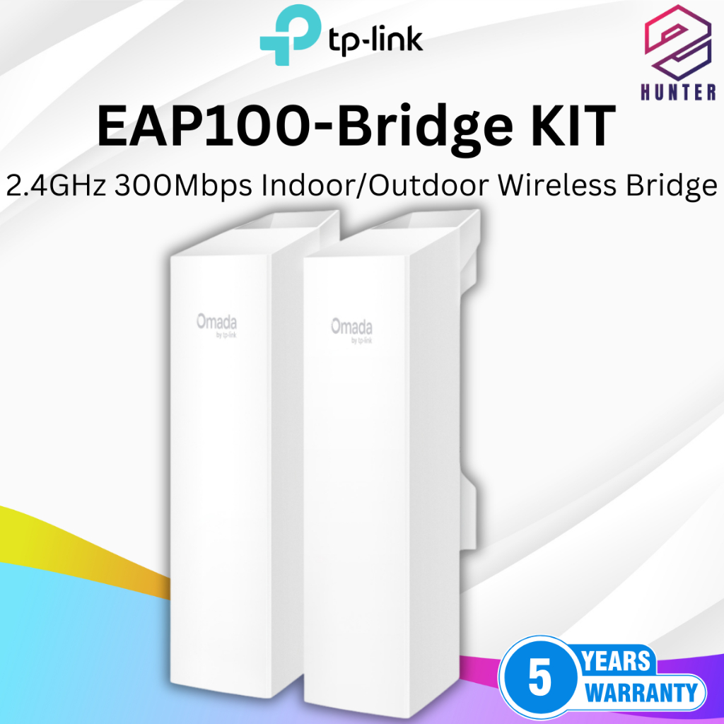 TP-Link EAP100-Bridge KIT Omada 2.4GHz 300Mbps Indoor/Outdoor Wireless Bridge | Shopee Malaysia