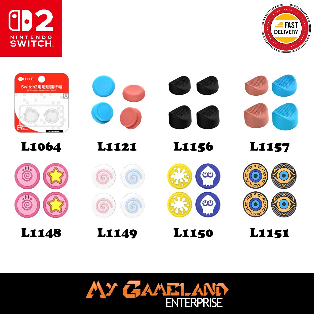 IINE Nintendo Switch 2 Theme Joy Con Thumb Grip | Joystick Caps (BRAND ...