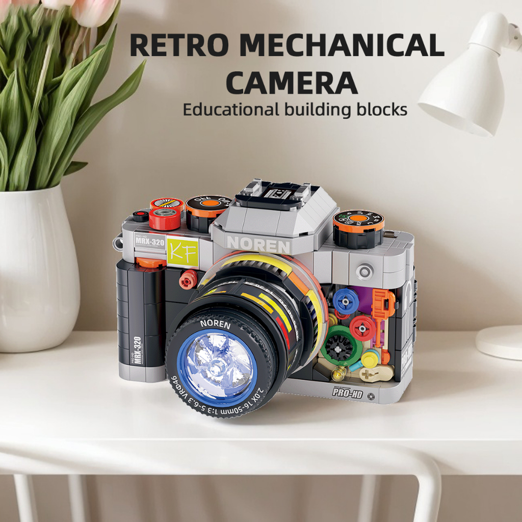 Retro Camera Mini Building Block Model, Simulation Toy, Mini Building ...