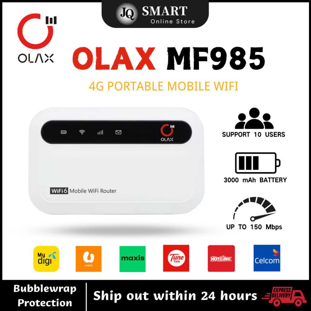 OLAX MF985 3000mAh B28 Modem Hotspot Mobile Wifi6 Outdoor Portable ...