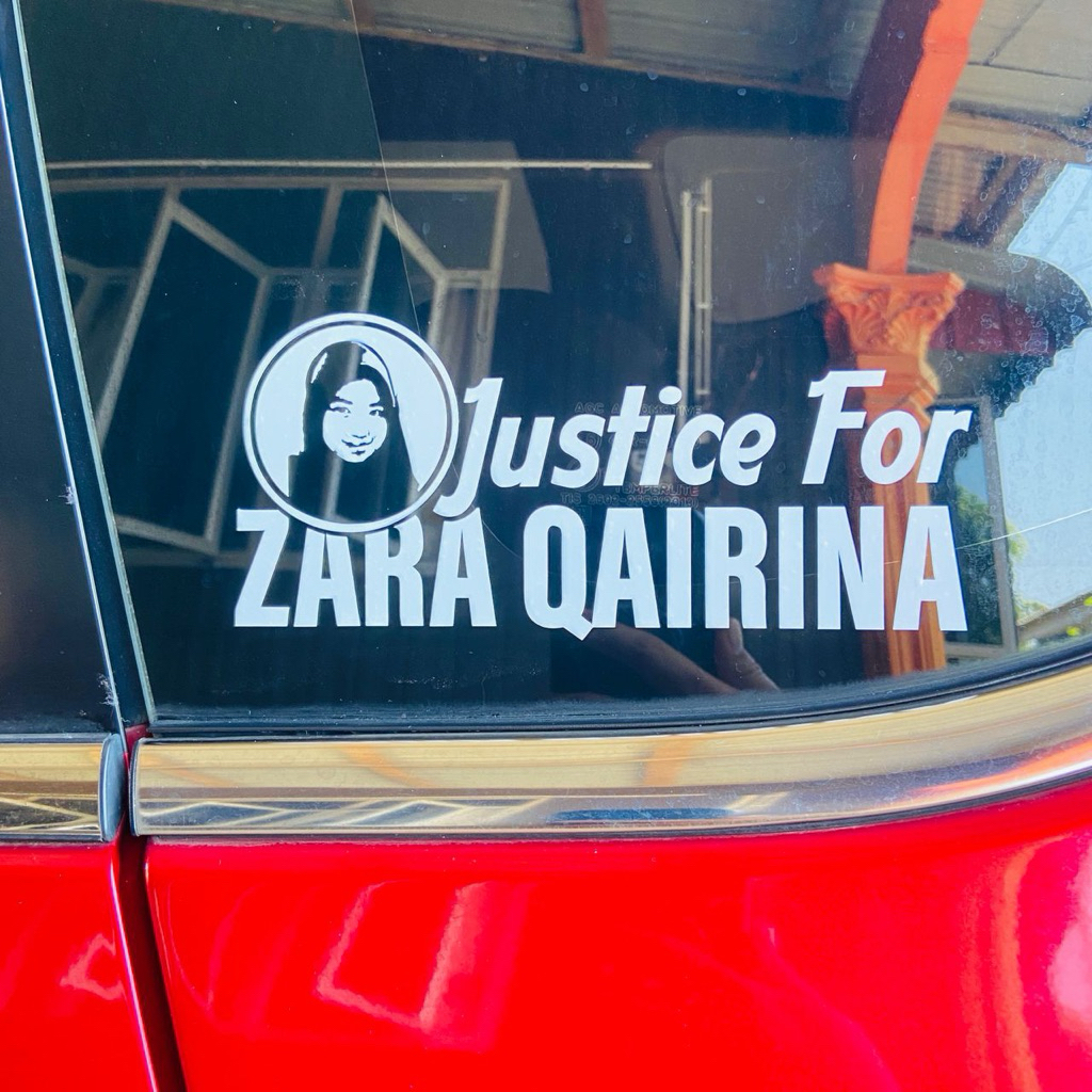 Sticker Kereta Justice For Zara Qairina | Shopee Malaysia