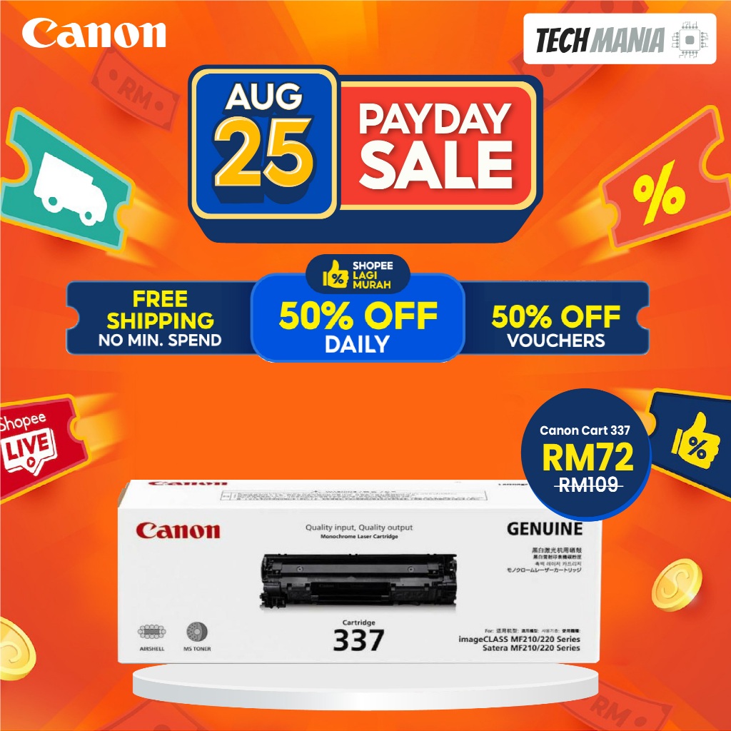 NEW STORE OFFER [100% ORIGINAL🔥] Canon Cart 337 Original Mono Laser ...