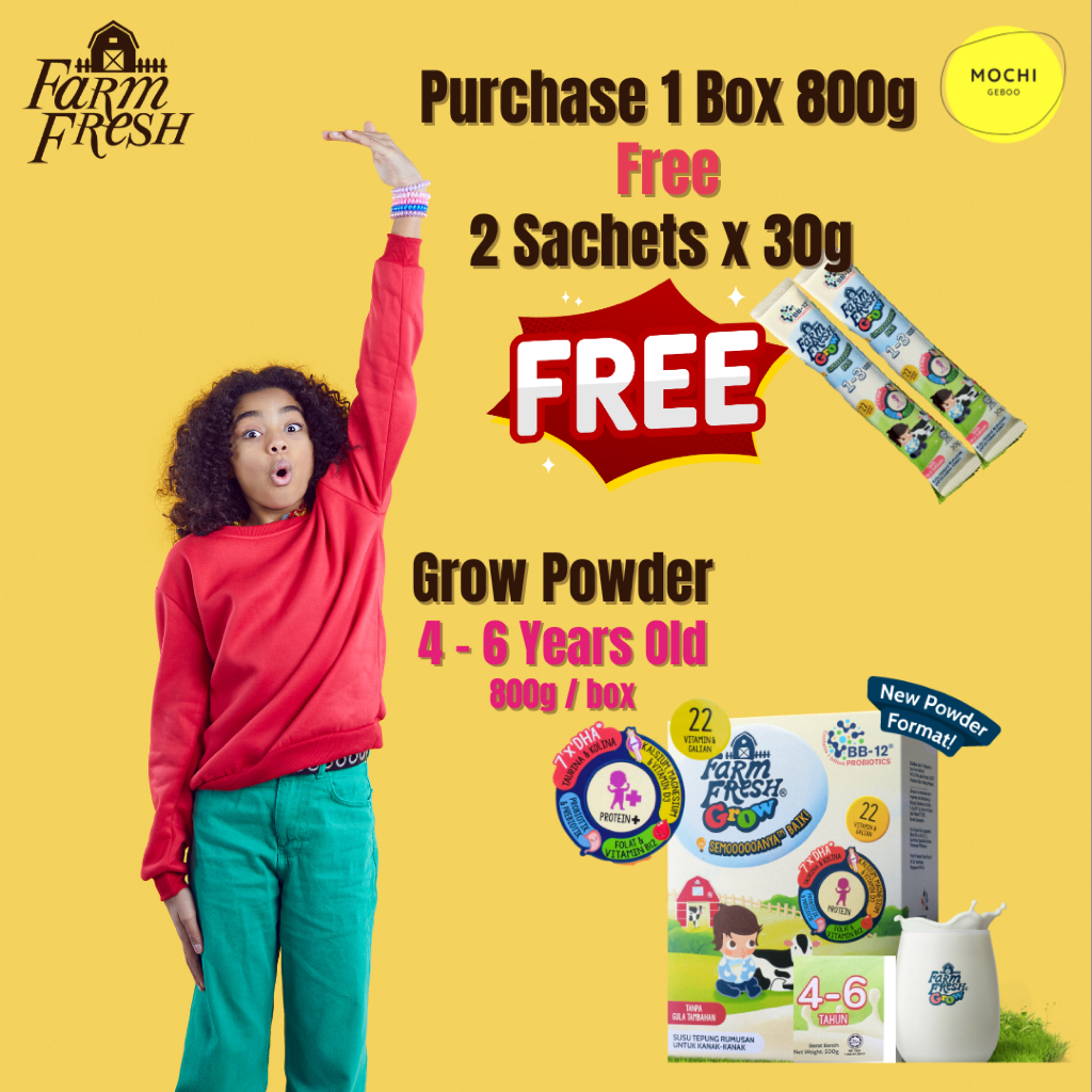 [PROMO : BUY 1 Box 800g (4-6 Yrs), FREE 2 Sachets] Farm Fresh Milk ...