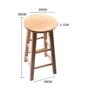 Solid Wood Bar Chair Ladder Stool Simple Bar Chair Wood Stool High Foot ...