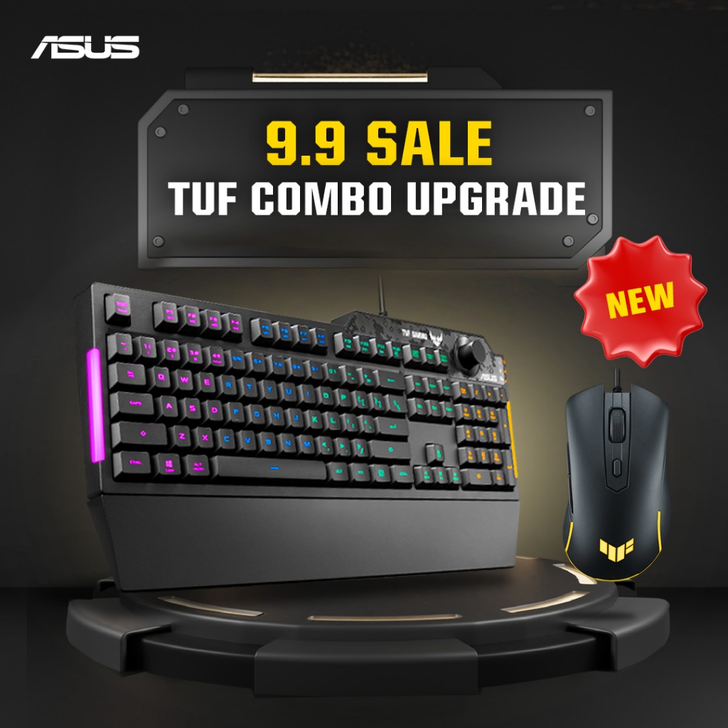 ASUS TUF Gaming Gear Combo TUF Gaming Mouse M3 and TUF Gaming Keyboard ...