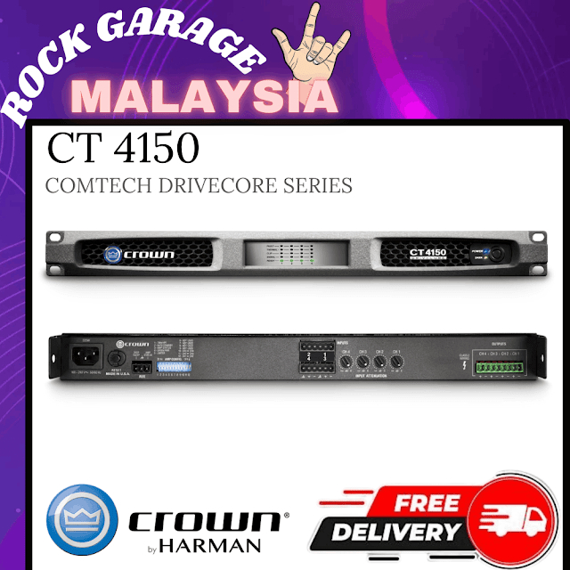 Crown CT 4150 Four-channel, 125W @ 4Ω Power Amplifier ( CT-4150 ...
