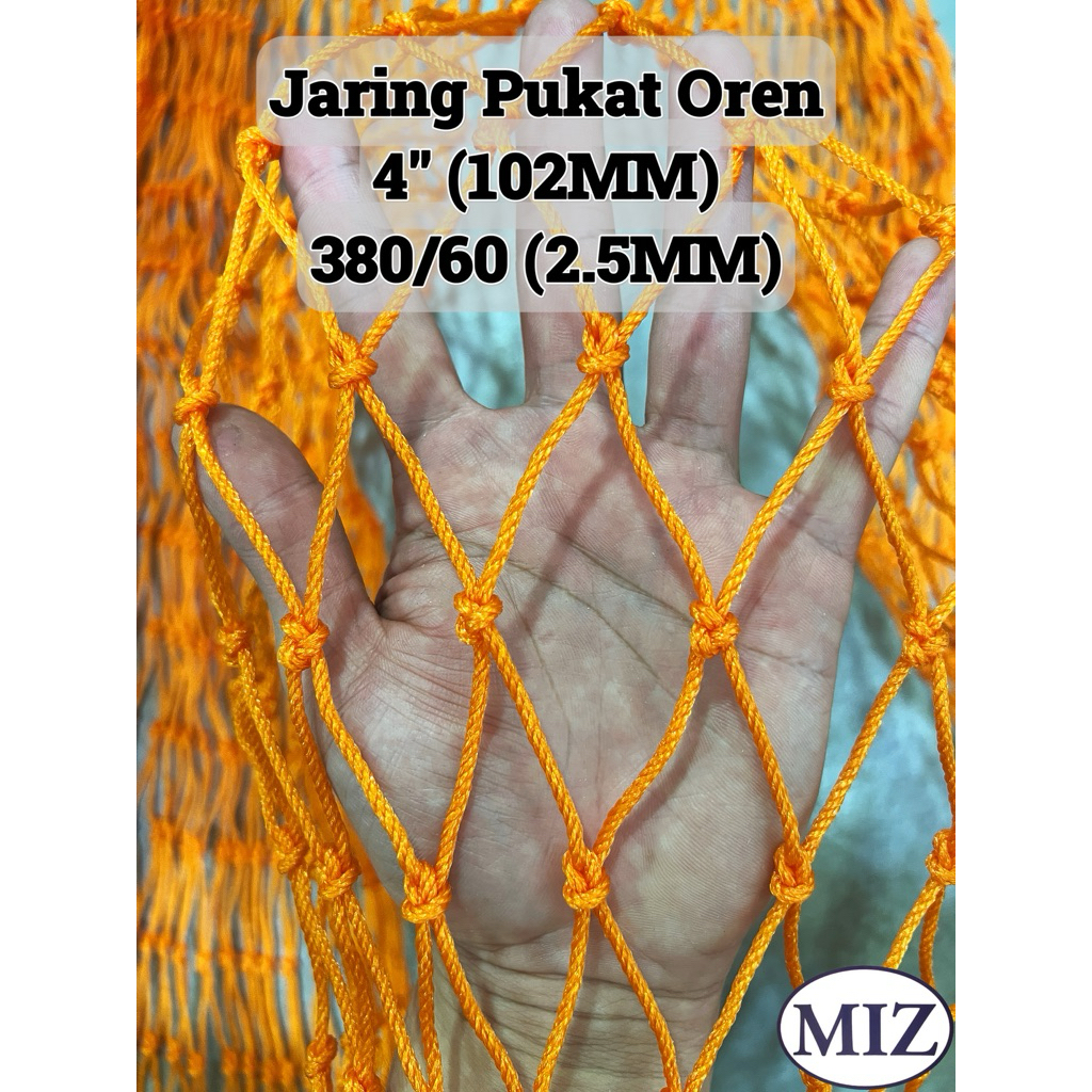 Cut : Pukat Oren 380/60 x 4"(102MM) PE Poly Net Pukat Ayam Pukat Itik ...