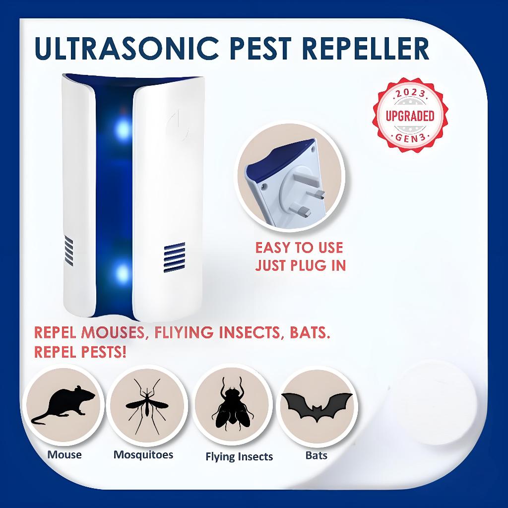 Ultrasonic Pest Repeller Control Dual Function Pest Repeller Chase ...