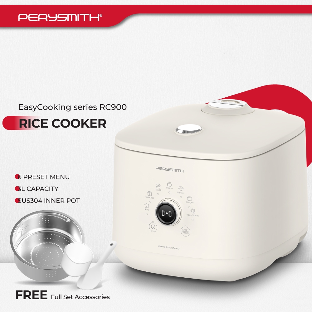 PerySmith Digital Low GI Rice Cooker Easy Cooking Series RC900 | Shopee ...