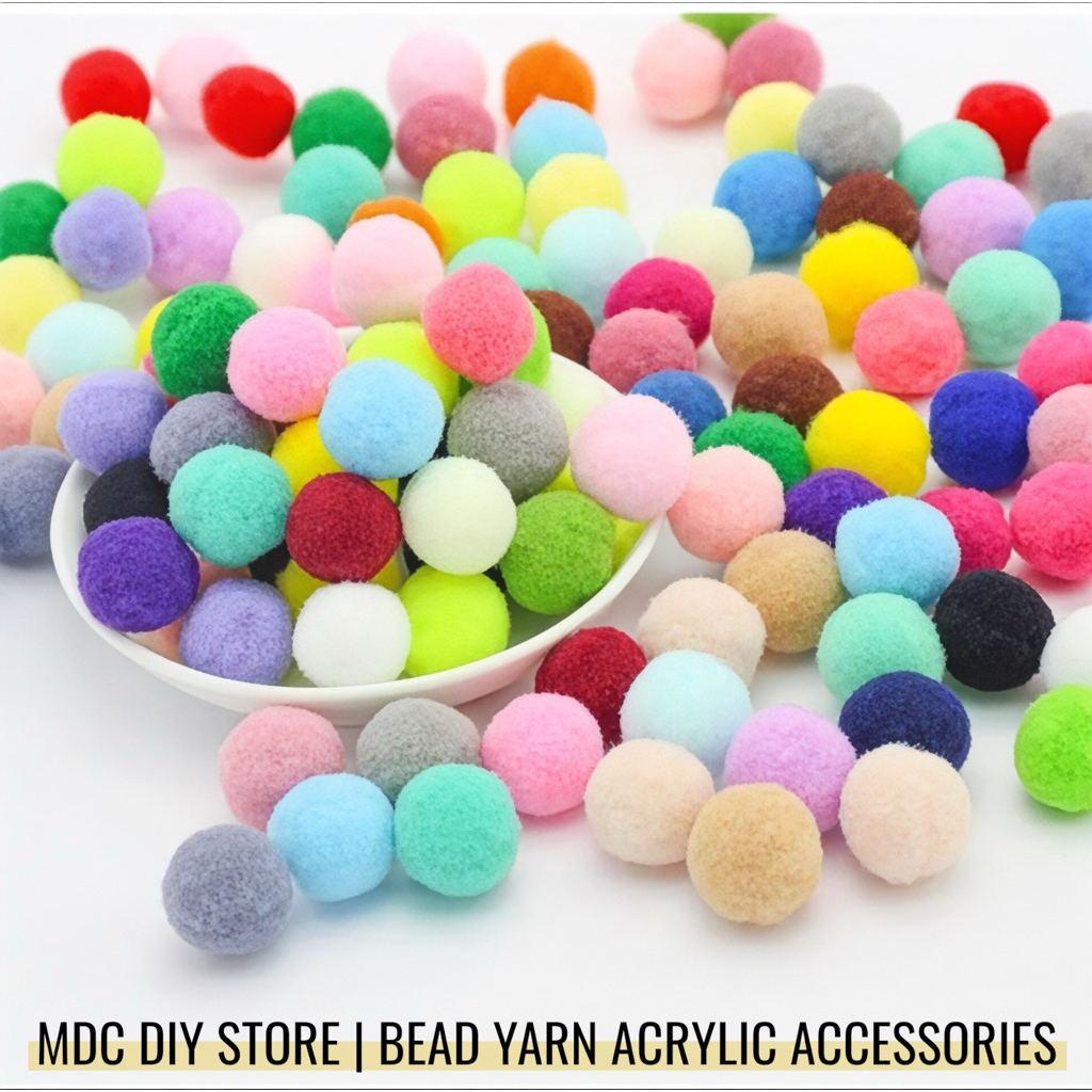Pom Pom Fluffy Plush Ball Pom~pom For DIY Handmade Use Sewing Toy ...
