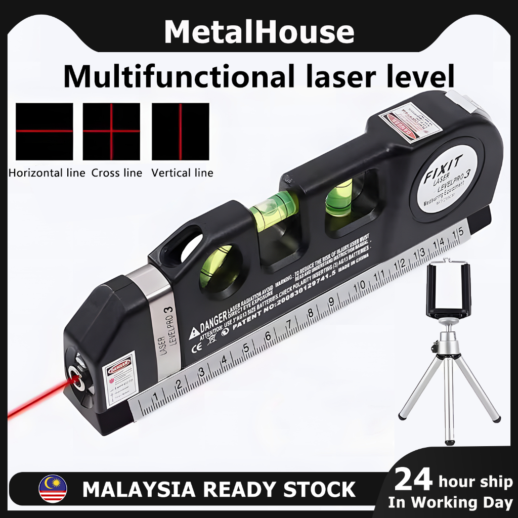 4 in 1 Infrared Laser Level With Tripod Horizontal Vertical Cross laser ...