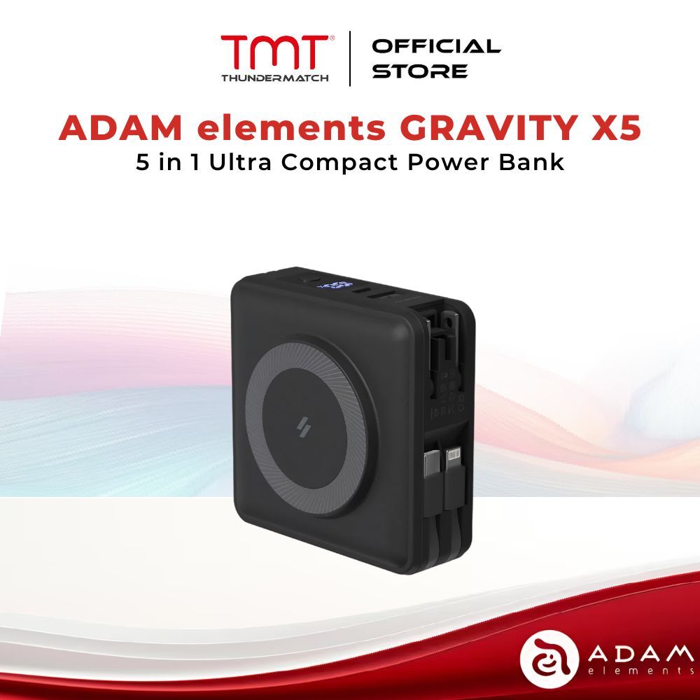 ADAM elements GRAVITY X5 5-in-1 Ultra Compact Power Bank | Shopee Malaysia