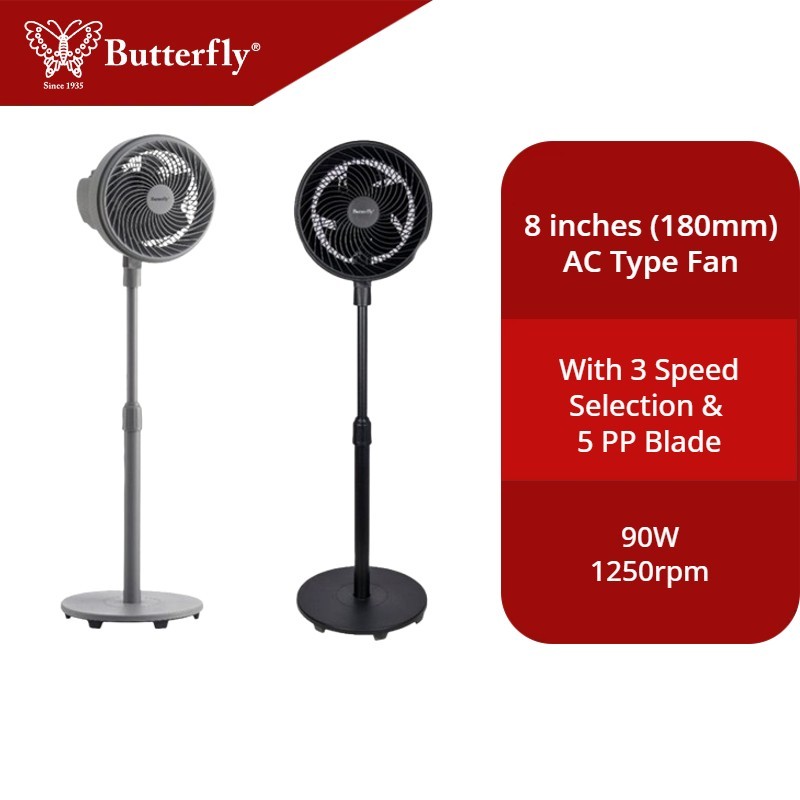 Butterfly 8 Inch Copper Motor Stand Fan - BSF-8031 | Shopee Malaysia