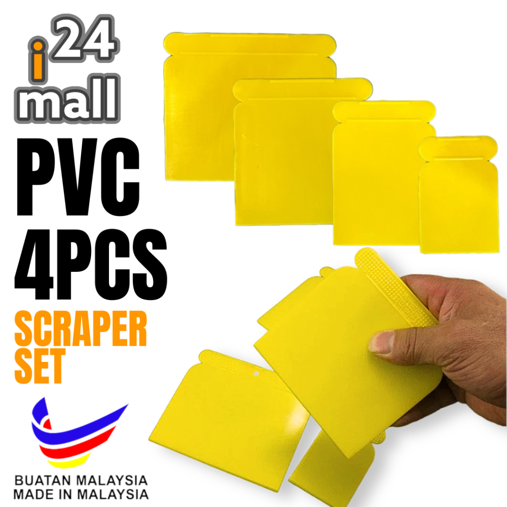 1SET 4PCS MULTIPURPOSE Universal Plastic Square Scrapper Putty Knife ...