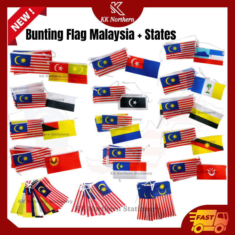 Bendera Malaysia Flag Bundle Bunting Malaysia Banting State Flag ...