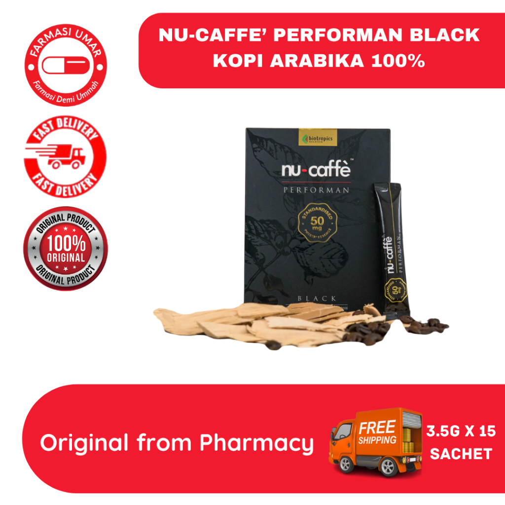 Nu Caffe Tongkat Ali Black Performance No Creamer (15 Sachets) | Shopee ...