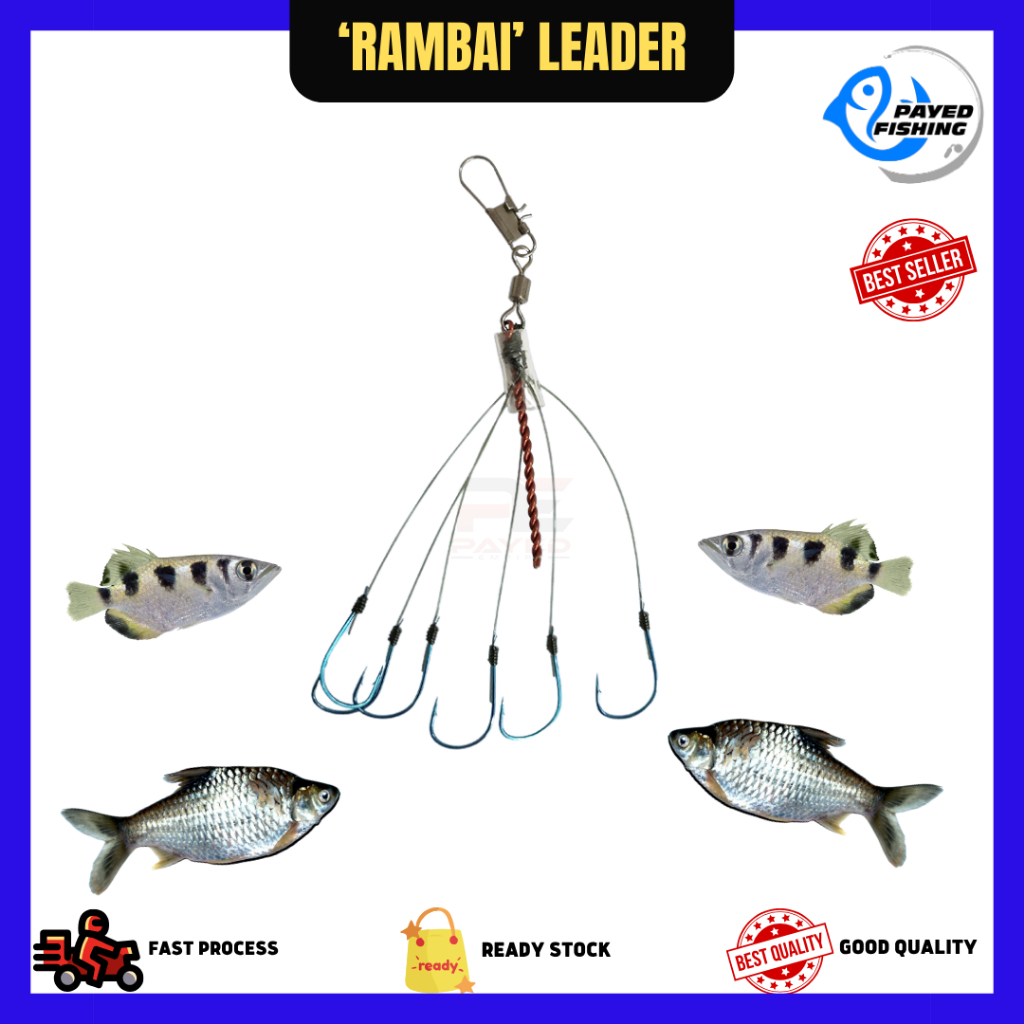 Perambut Rambai 6 Mata Untuk Bottom/Pelampung Sesuai Ikan Top Water ...